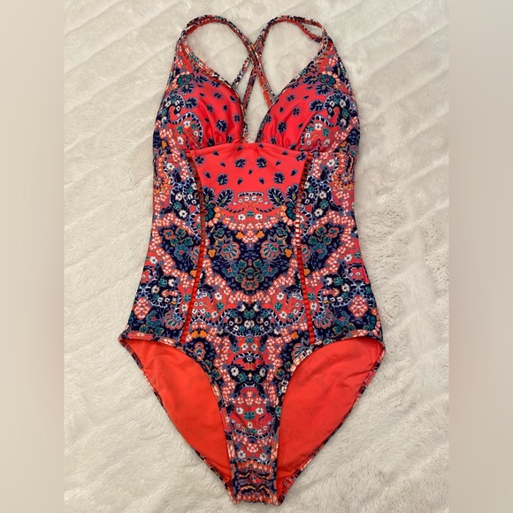 Red Carter | Swim | Red Carter One Piece Swimsuit Bold Red And Blue ...